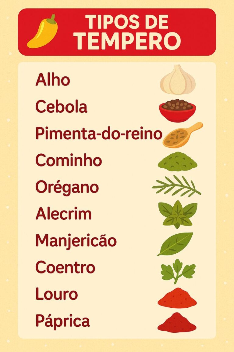21 tipos de temperos mais usados nas cozinhas