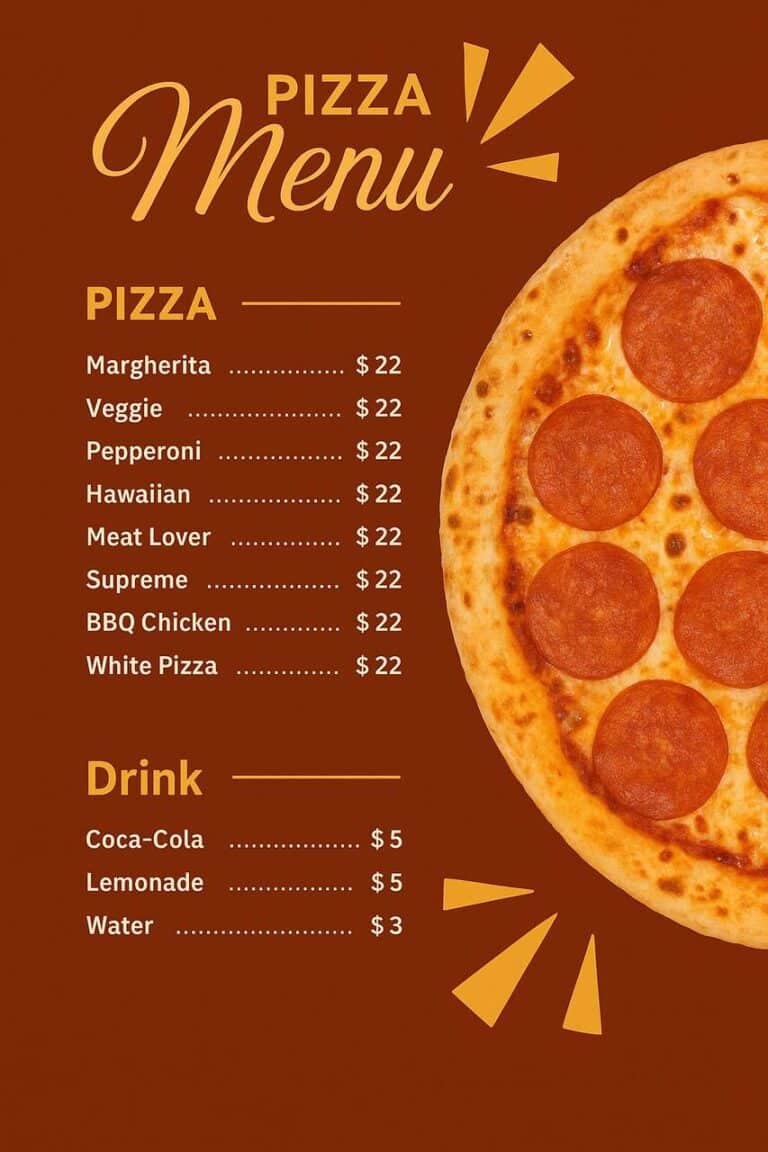 Ideias de cardápio para pizzaria + dicas de como criar um